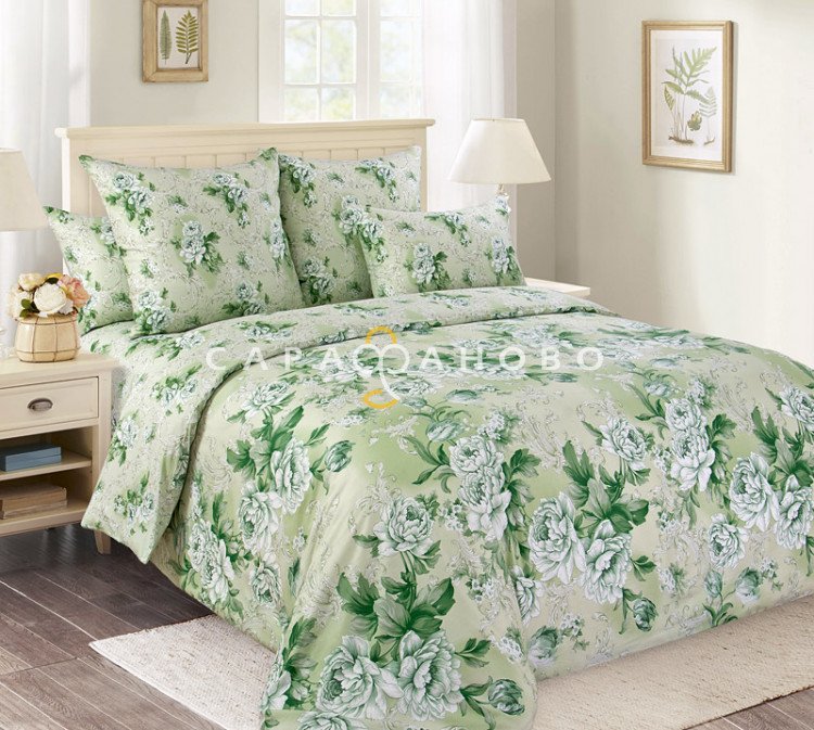 Ткань Перкаль 220 см 110 гр рис Белый сад вид 1 (компаньон) - купить в ...